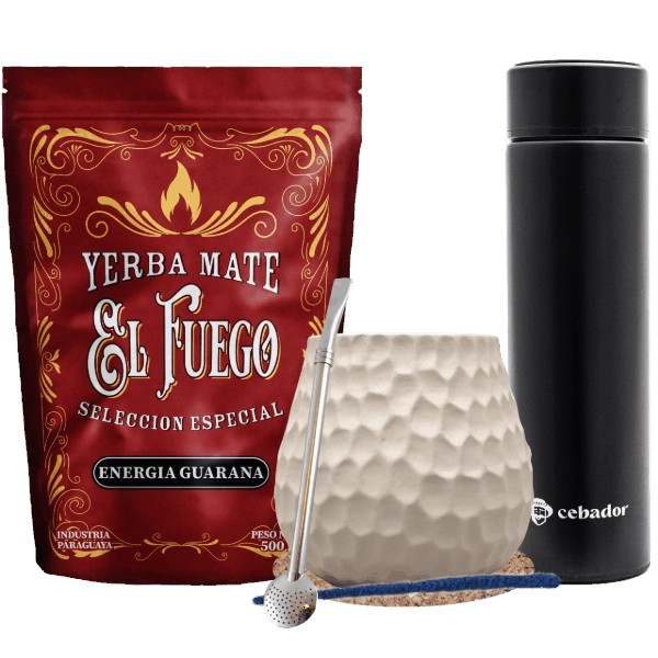 Tienda de Yerba Mate - Set de Yerba Mate El Fuego Energia 500g Termo ...