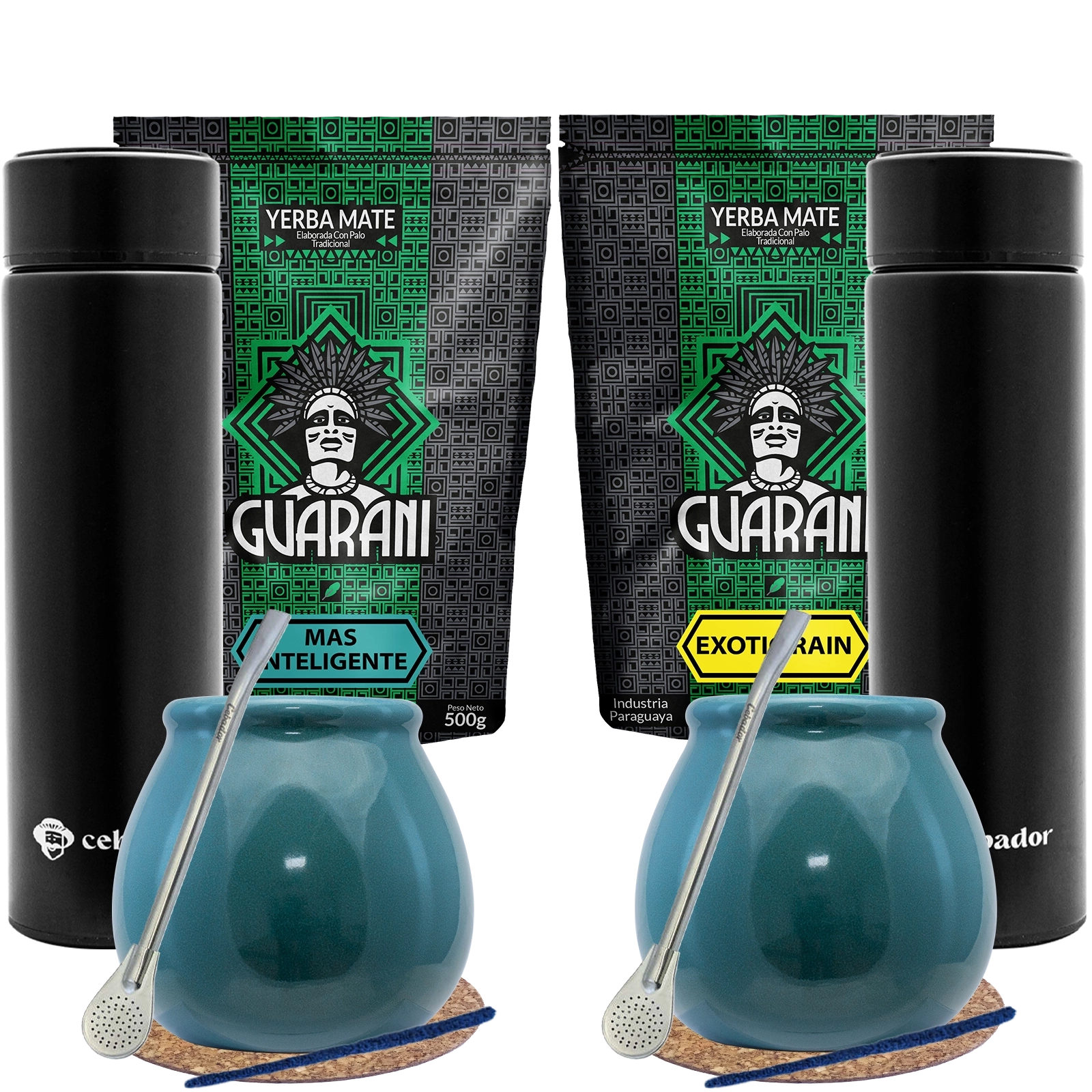Tienda de Yerba Mate - Set de Yerba Mate para dos + Termo | MateMundo.es