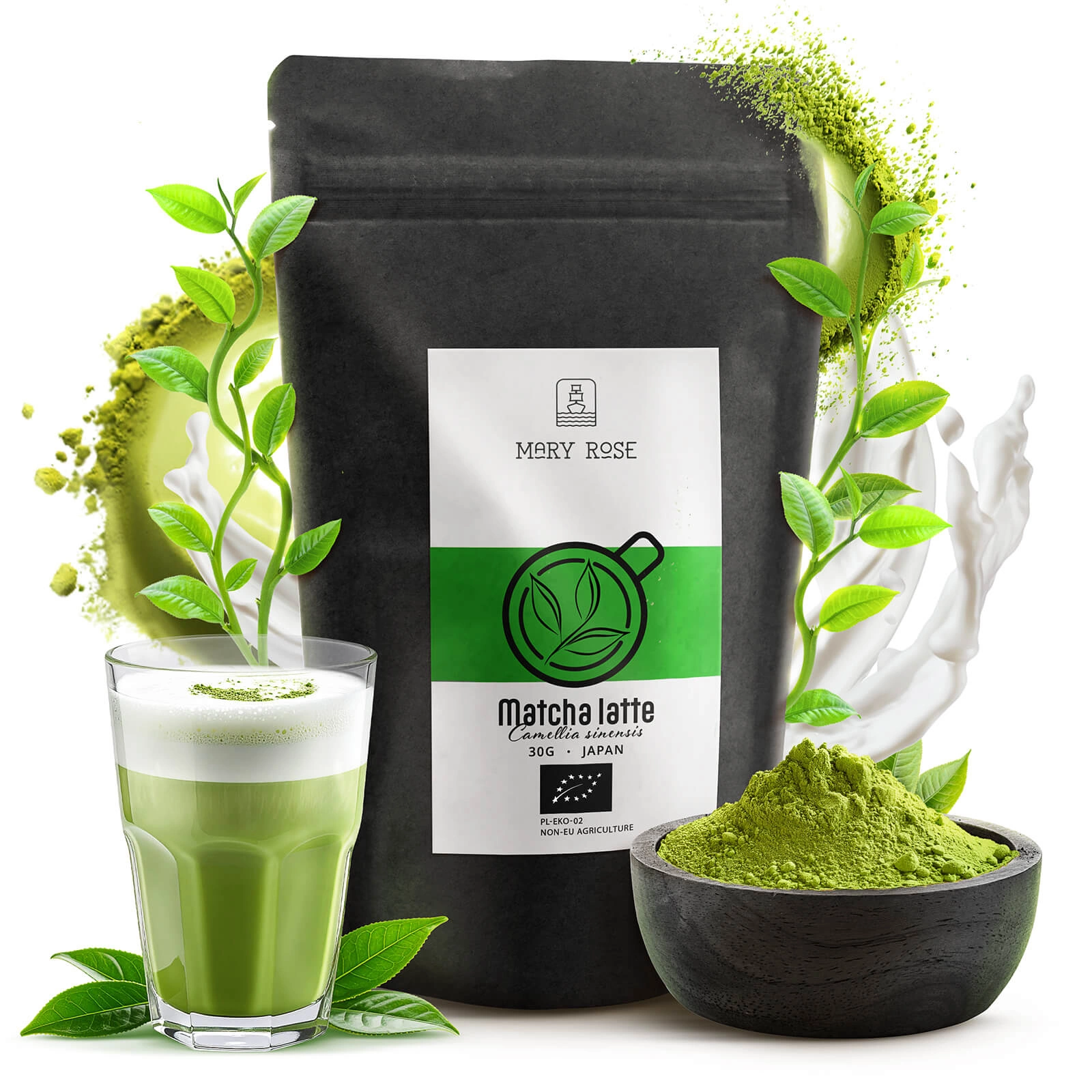 Tienda de Yerba Mate - Mary Rose – Matcha Latte (BIO) 30 g | MateMundo.es