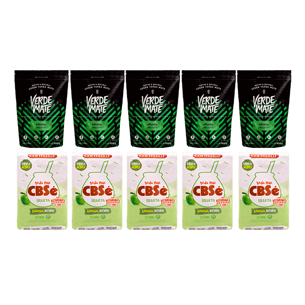 Tienda de Yerba Mate - Set con Verde Mate Silueta 5x500g CBSe Silueta ...